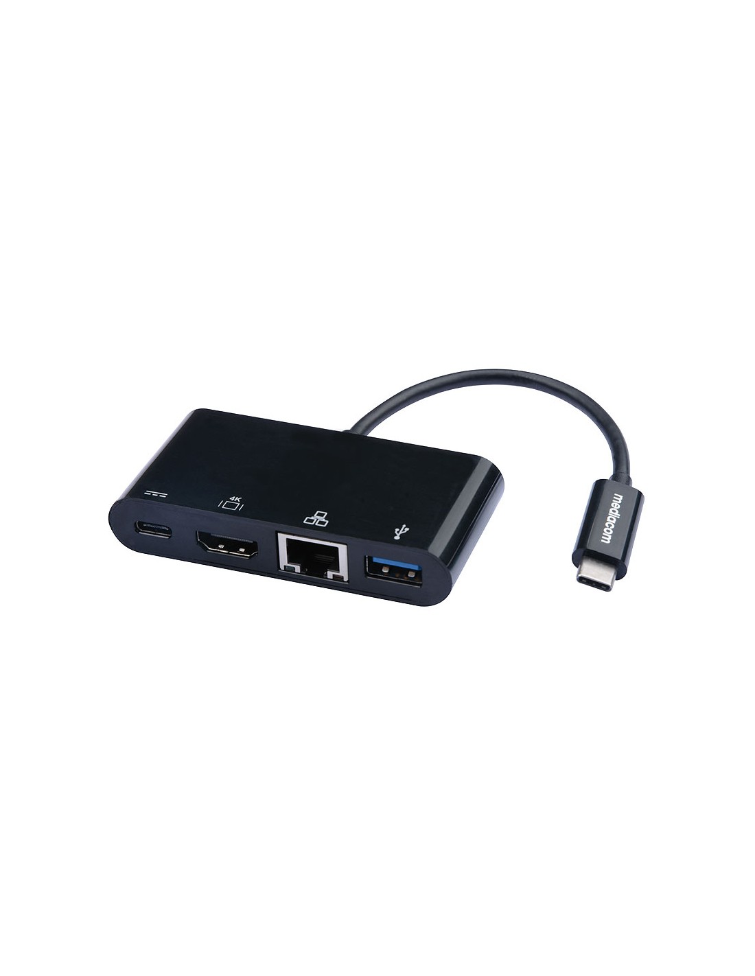 MEDIACOM Type-C Multiport Adapter Docking station - USB-C - HDMI - GigE